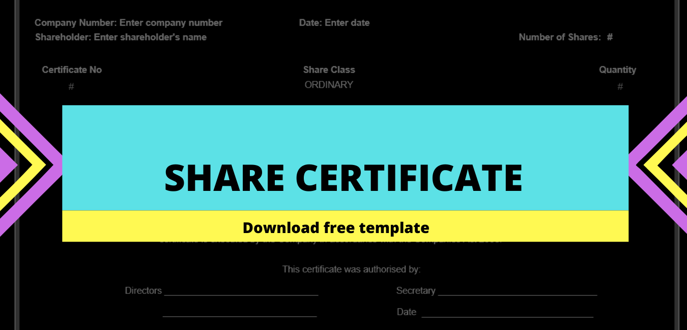 Share Certificate Download Free Template