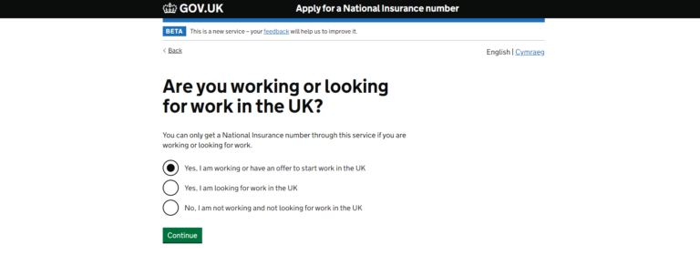 How to find my National Insurance Number (NINO) or Apply for a new one