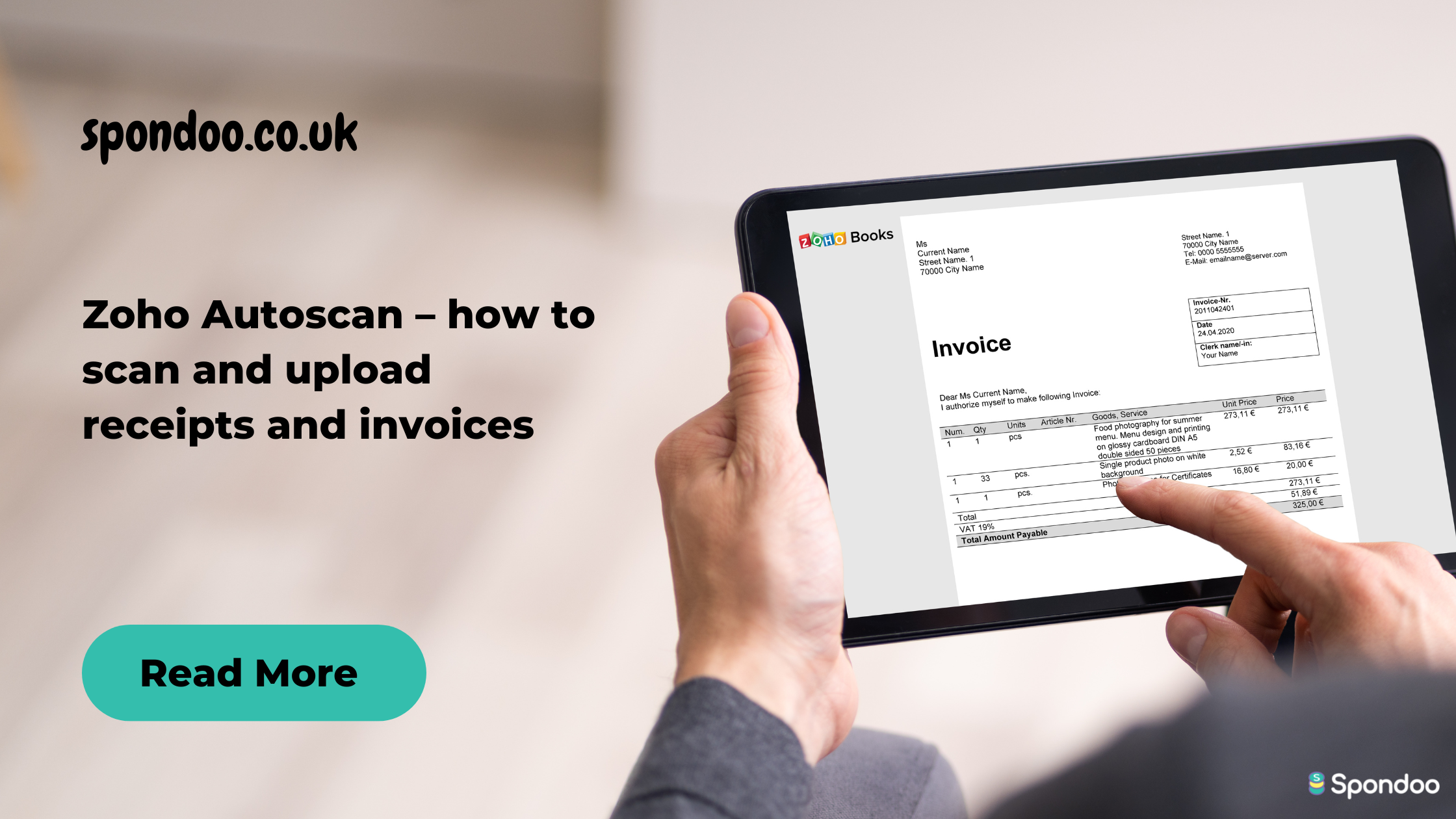Zoho Autoscan Receipts – how to scan and upload receipts and invoices